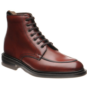 Loake Gisbourne rubber-soled boots in Seared Mahogany Calf - Footwear UK