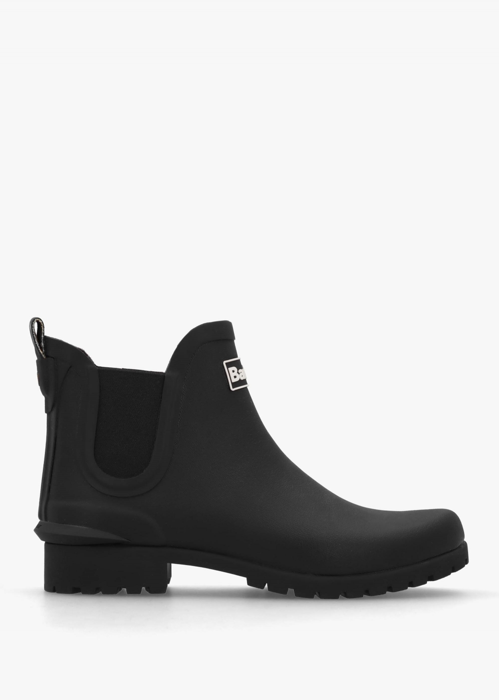 BARBOUR Wilton Black Rubber Welly Boots Size: 8, Colour: Black Patent