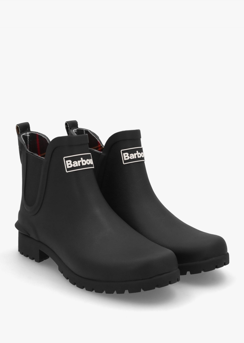 BARBOUR Wilton Black Rubber Welly Boots Size: 8, Colour: Black Patent