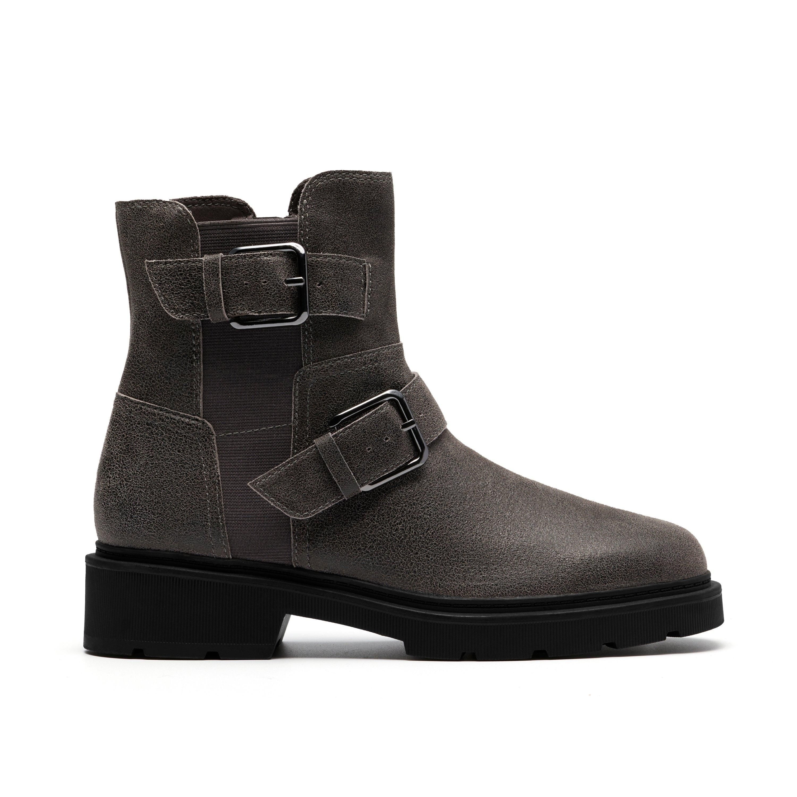 Buy Clarks Women's Lauryl Bay Dark Grey Leather Ankle Boots | Size: 6.5 ...